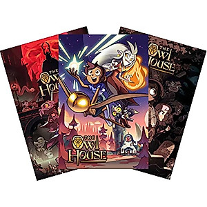 IZUGA A Set of 3 Canvas Posters,The Owl House Poster Anime Poster 3 Piece Set,8x12Inch Canvas Prints Unframed Set of 3