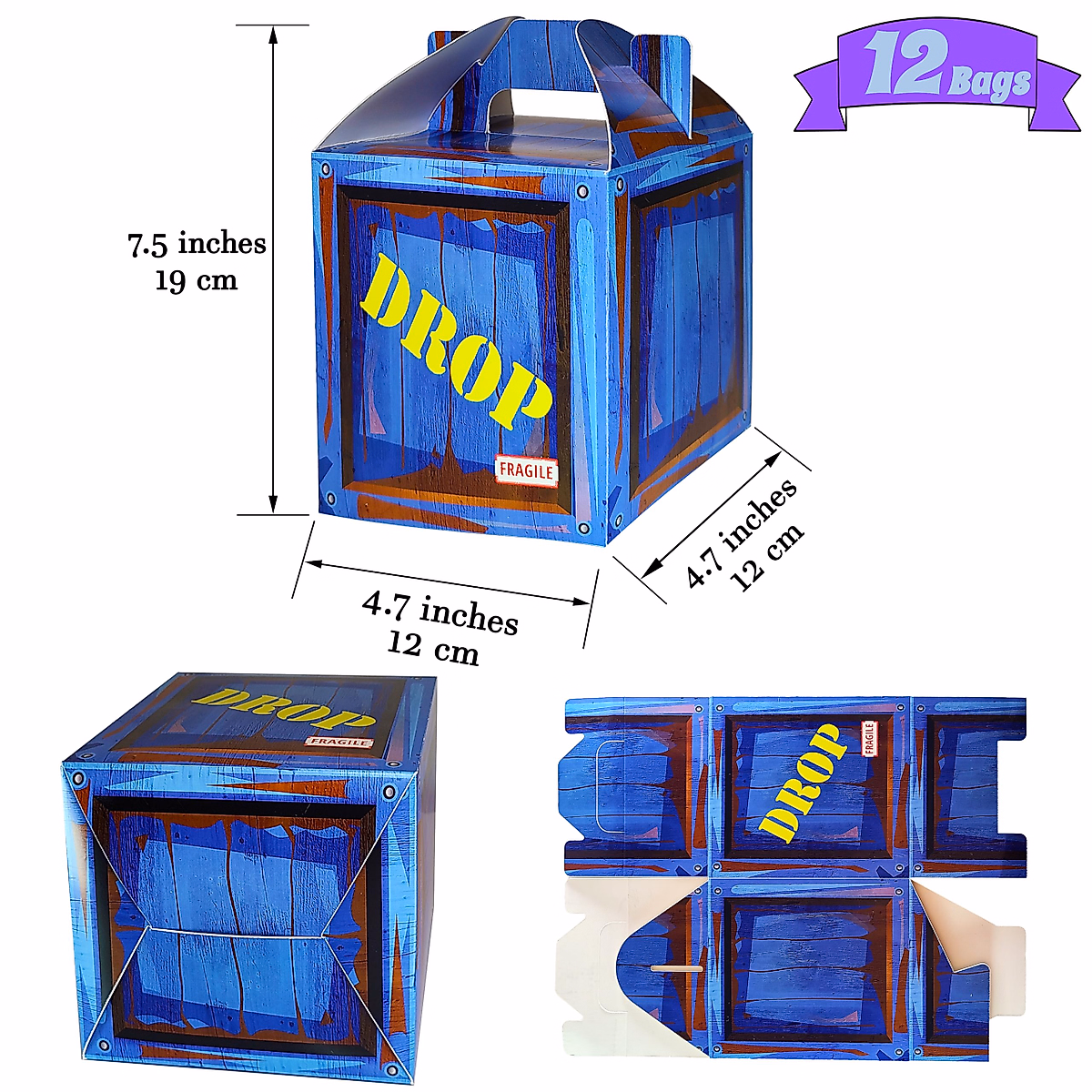 Gaming Party Supplies Set - 72 Pack Video Game Birthday Party favors set, 12 Gaming Themed Gift Boxes, 12 Bookmarks, 12 Badges, 12 Bracelets & 24 Gamer Stickers Decoration