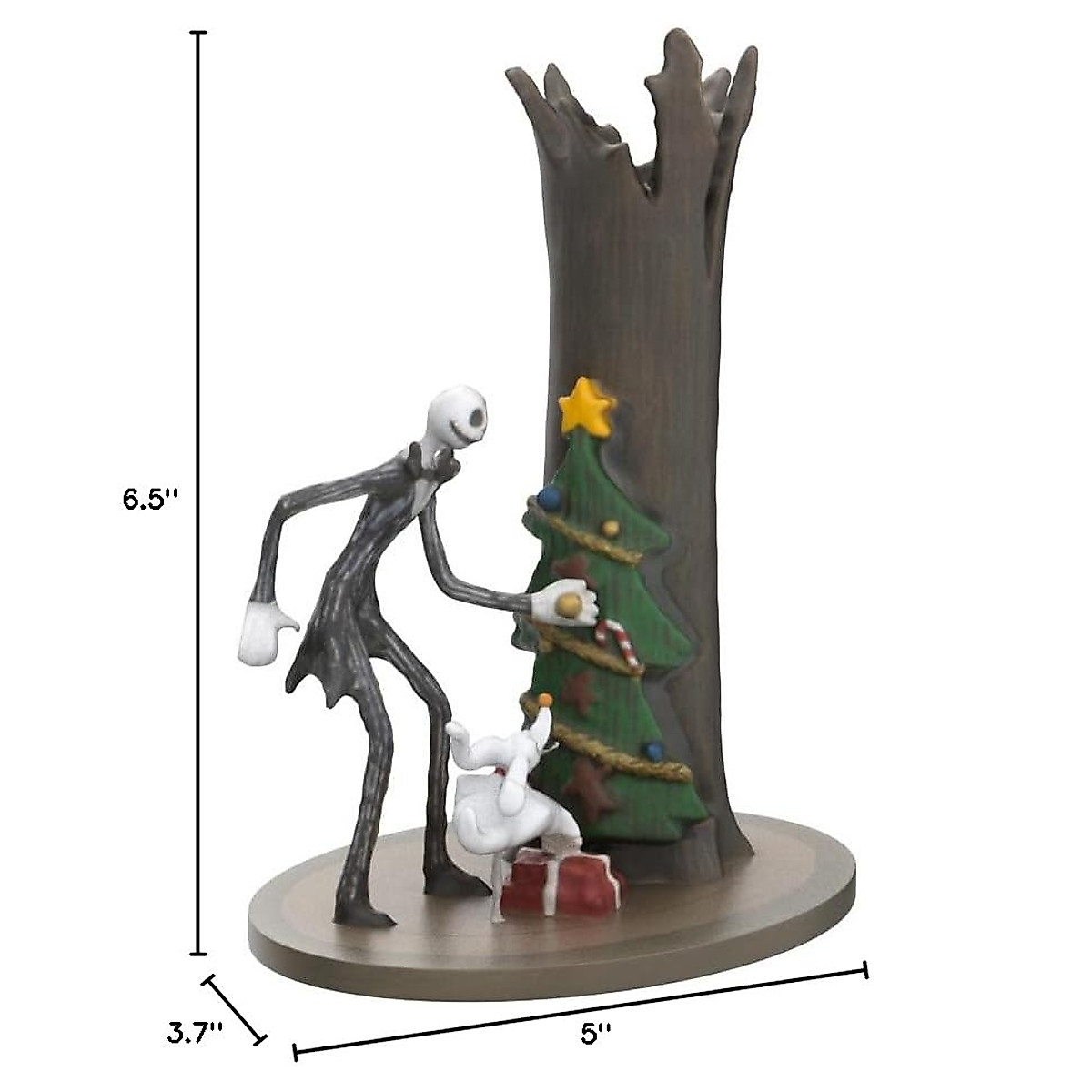 Department 56 Disney The Nightmare Before Christmas Village Accessories Jack Skellington Discovers Christmas Town Lit Figurine, 6.5 Inch, Multicolor