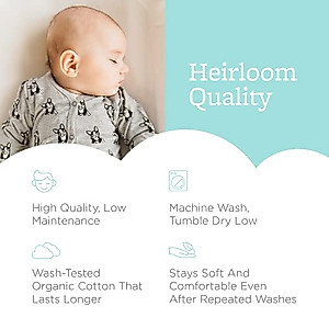 MONICA + ANDY Unisex Organic Cotton On The Go One-Piece Welcome to The World, White, 6-9 m