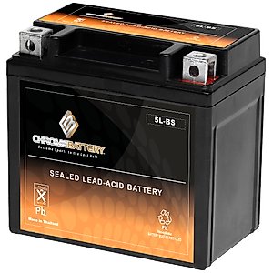 YTX5L-BS Rechargeable Sealed AGM Motorcycle Battery - Maintenance Free - High Performance - Replacement for Yamaha, Honda, Husqvarna, KTM