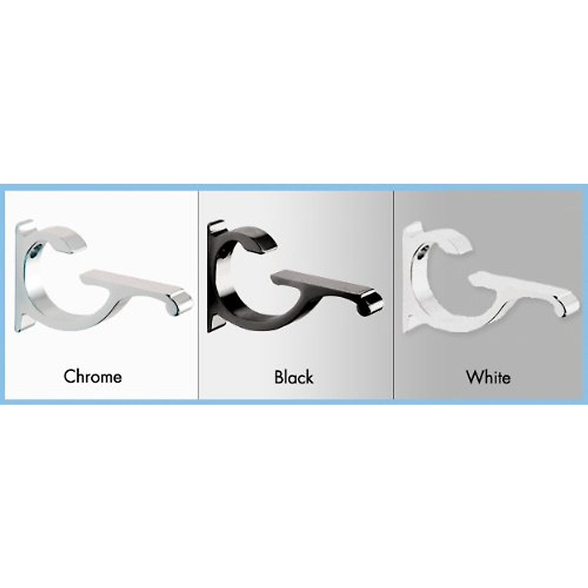 Clear Floating Glass Shelf 6" X 21" in Black