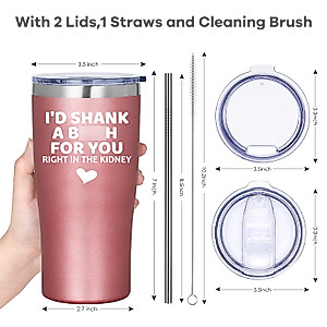 Inncup Best Friend Birthday Friendship Gifts for Women Funny Insulated Wine Tumbler Cup 20oz Gifts for Female Friends Sister Coworker Bestie