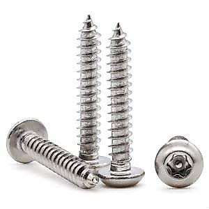 Glvaner M5 x 30mm (50 pcs) Button Head Torx Security Sheet Metal Screws, 304 Stainless Steel 18-8 Tamper Resistant Self Tapping Screws, Anti-Theft Tamper Proof Wood Screws with Bit T25