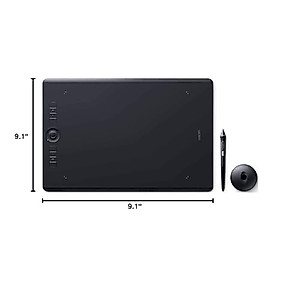 Wacom PTH860 Intuos Pro Creative Pen Tablet (Large) Bundle with Memory Card, Lens Cleaning Wipes (100-Pack), and Ballpoint Pen (White) (4 Items)