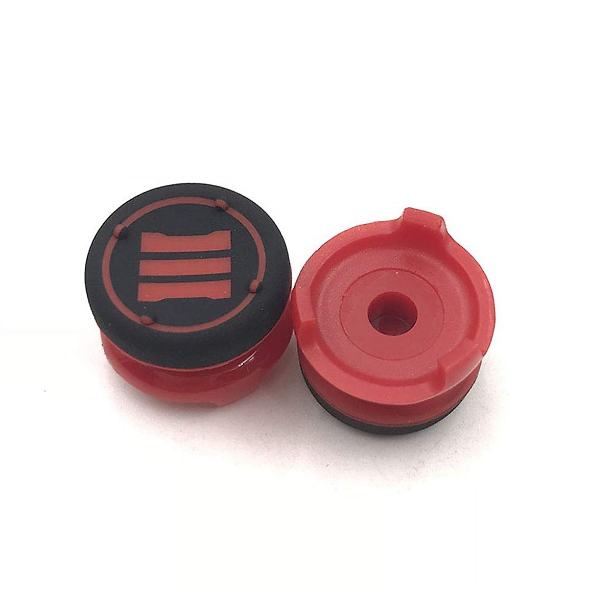 2 PCS Silicone Heightened Joystick Cap Thumbstick Anti-Slip Grip Stick Cap Cover for Playstation 4 PS4 Conteoller (Red)