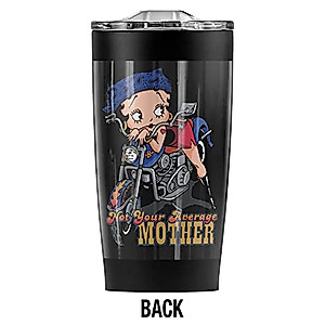 Logovision Betty Boop Not Your Average Mother Stainless Steel Tumbler 20 oz Coffee Travel Mug/Cup, Vacuum Insulated & Double Wall with Leakproof Sliding Lid | Great for Hot Drinks and Cold Beverages