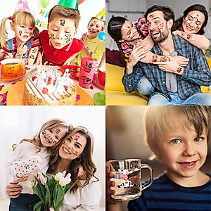 Cow Temporary Tattoos for Kids, Cow Birthday Party Decorations Supplies Party Favors Supper Cute 8 Sheet 68Pcs Strawberry Cow Tattoo Sticker Style Milk Gift Ideals for Boys Girls Schools Prizes Themed