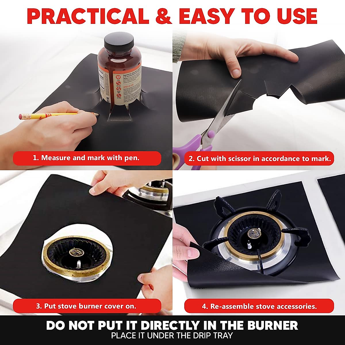 Teflon Liner Roll for Ovens, Stovetops & Grills (75” x 17”) - Custom Cut to Size & Shape Needed - Versatile Non-Stick Teflon Mat, Can Use As Oven Liner, Grill Mat, Stovetop Cover, Baking Sheet, etc.