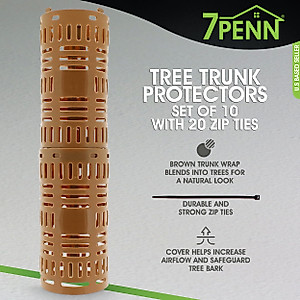 7Penn Tree Trunk Protector Guard - 10pk Plant Protector 13.7 x 9.1in Fruit Tree Fence to Help Shield Trees and Plants