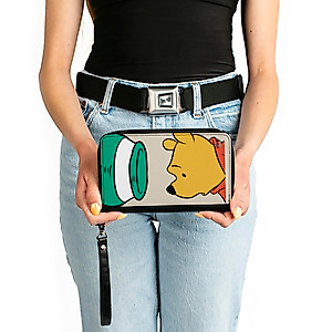 Buckle-Down Women's PU Zip Around Wallet Rectangle-Winnie The Pooh, 7.5"x4.5"