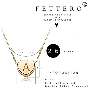 Tiny Gold Initial Heart Necklace-14K Gold Filled Handmade Dainty Personalized Letter Choker Gift for Women Necklace Jewelry