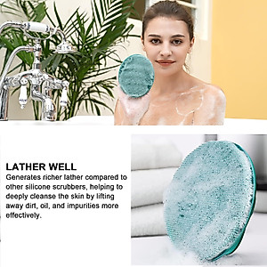 Food-grade Soft Silicone Body Cleansing Brush Shower Scrubber, Gentle Exfoliating and Massage for all Kinds of Skin (Pack of 4)