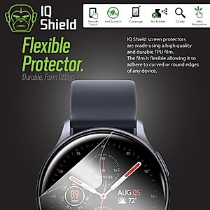 IQShield Screen Protector Compatible with Samsung Galaxy Watch Active2 (44mm, 2019)(6-Pack) LiquidSkin Anti-Bubble Clear TPU Film