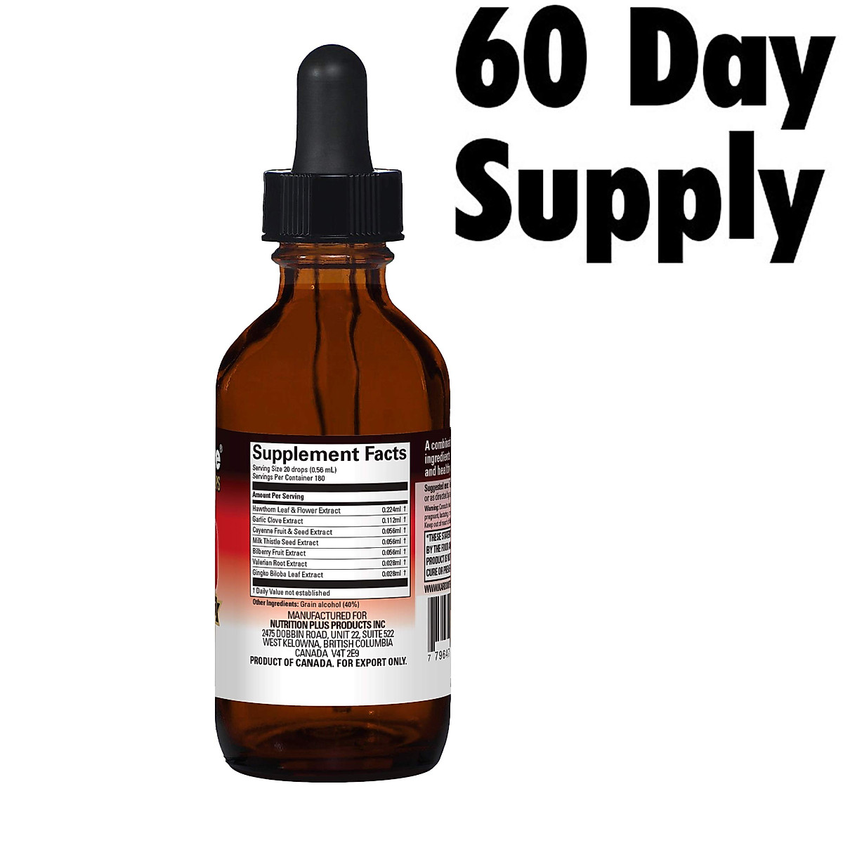 Kardovite Herbal Circulation Drops 100ml | Circulation Supplement with Hawthorn, Garlic, Cayenne, Milk Thistle, Bilberry, Valerian & Ginkgo | Supports Healthy Blood Flow & Vitality | Pack of 1