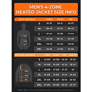 ORORO Men's 4 Heat-Zone Heated Jacket with Battery, Soft Shell Heated Jacket with Detachable Hood (Black/Blue, 2XL) (Charger Not Included)
