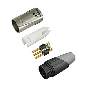 Audioblast - 2 Units - 3 Foot - HQ-4 - Star Quad Balanced Male to Female Microphone Cables with Eminence E311 & E312 Gold XLR Connectors – UV Protected & Road Ready