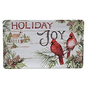 Certified International Evergreen Christmas Rectangular Platter, Multicolored