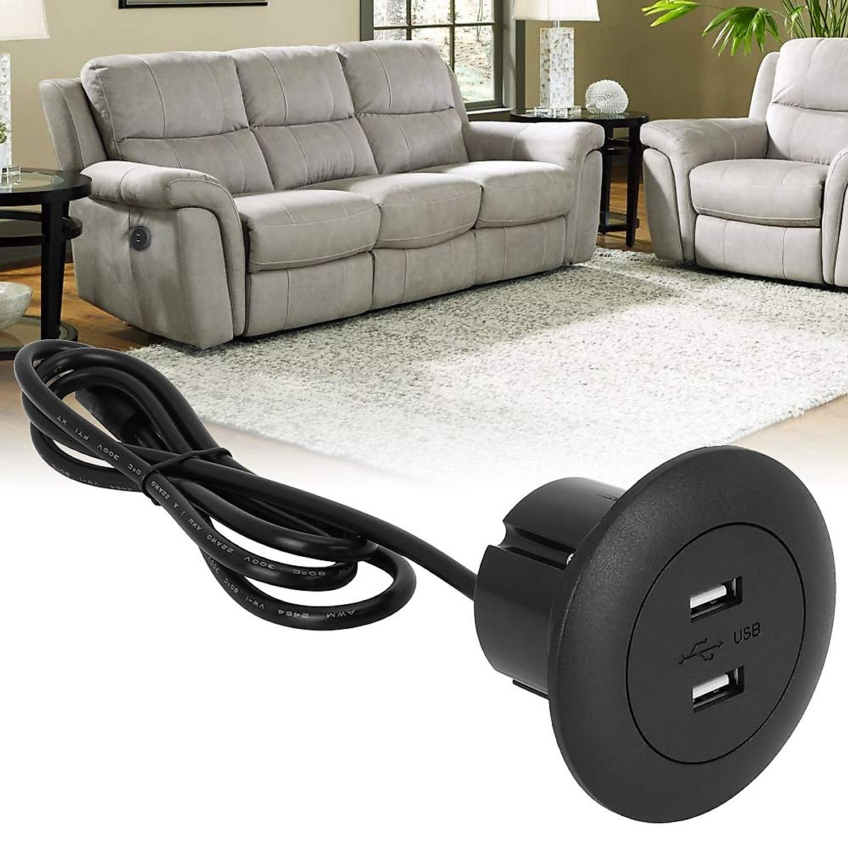 Electric Recliner Chair Sofa Replacement Button, Recliner Remote Replacement, Power Socket Dual USB Phone Charging Port for Power Recliner Chair Sofa