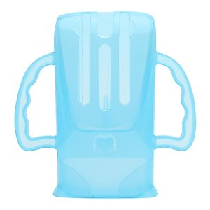 Squeeze Proof Holder for Food Pouches & Juice Boxes, Universal Multipurpose Design, Makes Baby More Fond of Self-Feeding, Prevent Messes, Food Safe (Blue)
