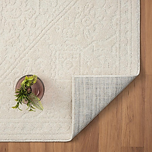 LUXE WEAVERS Moroccan Medallion Cream 8X10 Area Rug