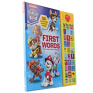 PAW Patrol Chase, Skye, Marshall, and More! First Words 30-Button Sound Book Great for Early Learning PI Kids