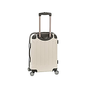 Rockland London Hardside Spinner Wheel Luggage, White, 3-Piece Set (20/24/28)