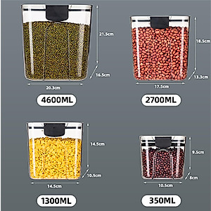 Rcdiouh Baking Storage Set with Labels, Rcdiouh Baking Storage Set, Rcdiouh Containers, Storage Containers with Lids Airtight for Flour, Airtight Food Storage (350ml)