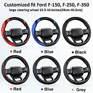 West Llama Customized Auto Car Steering Wheel Cover for Ford F-150, F-250, F-350, Expedition (Black)