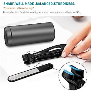 SZQHT Ultra Wide Jaw Opening Nail Clippers Set Toenail Clippers for Thick Nails Cutter for Ingrown Manicure,Pedicure,Men & Women Big(Black)