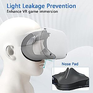 Compatible with Oculus Quest 2 Face Bracket Replacement,VR PU Leather Face Pad Protective for Meta Quest 2,Sweat-Proof Comfortable Face Cover Cushion VR Accessories