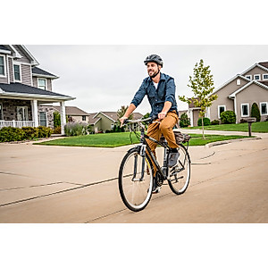 Schwinn Discover Adult Hybrid Bike for Men and Women, 700c Wheels, 21-Speeds, 19-Inch Aluminum Step-Over Frame, Front and Rear Fenders, Rear Cargo Rack, Black