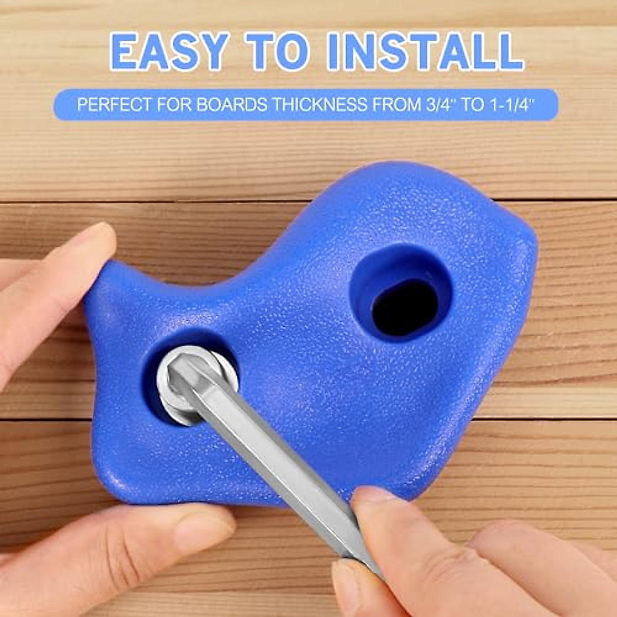 SEKKVY 25 Rock Climbing Holds with 6.56Ft Knotted Climbing Rope, Kids Climbing Holds for Indoor Outdoor Play Set, Rock Wall Climbing Kit with Mounting Hardware, Multi-Color