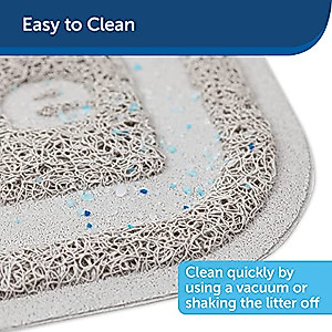PetSafe Anti-Tracking Litter Mat - Traps Crystal and Clay Clumping Cat Litter - Durable Mesh Material - Easy to Clean Mat - Compatible with All Cat Litter Boxes - Medium Size