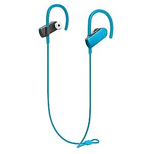 Audio-Technica ATH-SPORT50BTBK SonicSport Bluetooth Wireless In-Ear Headphones, Blue