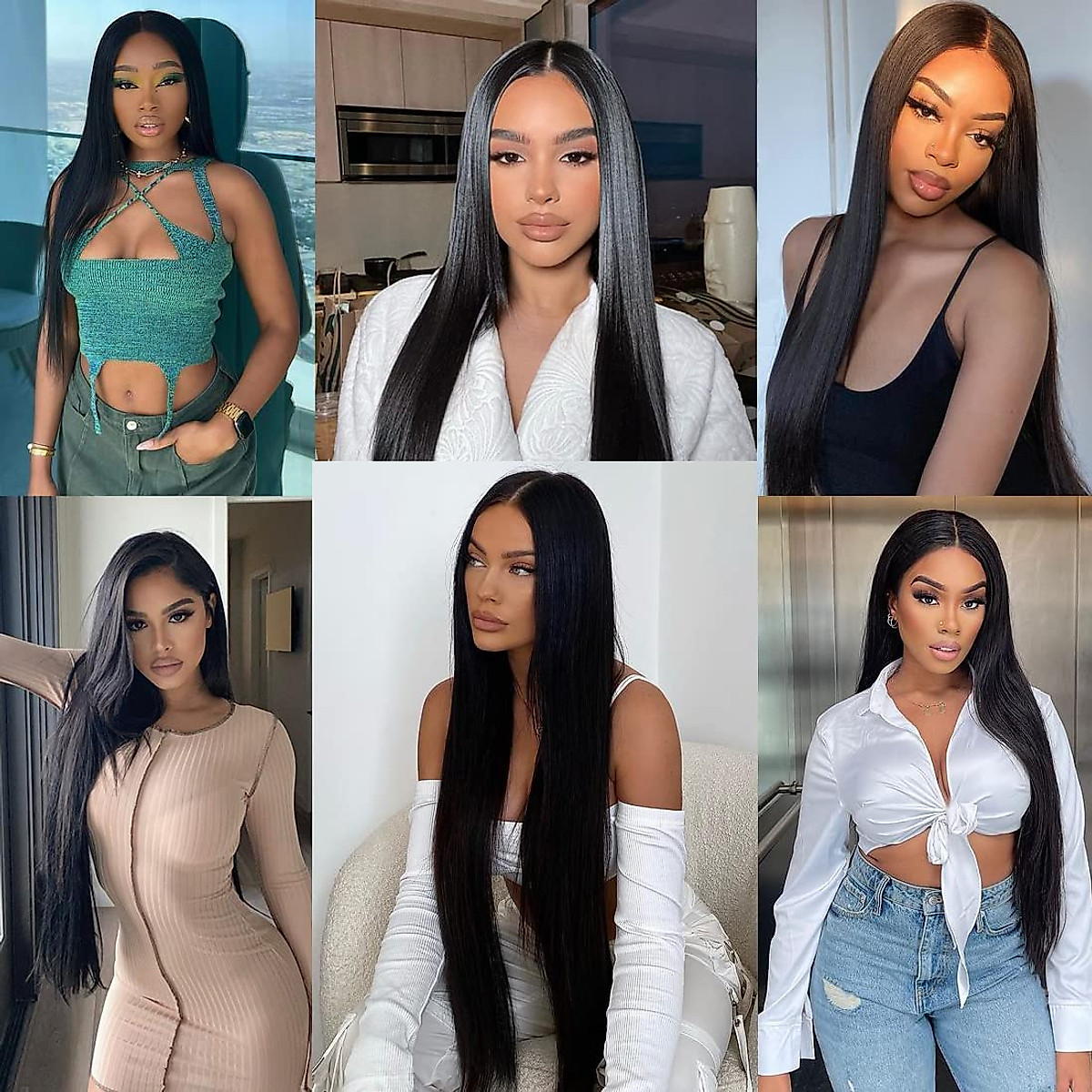ONETIDE 13x4 Lace Front Wigs Human Hair 24 Inch Straight Lace Frontal Wigs Brazilian Virgin Hair for Women Pre Plucked with Baby Hair 180% Density Natural Color 24 Inch