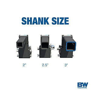 B&W Trailer Hitches Tow & Stow Adjustable Trailer Hitch Ball Mount - Fits 3" Receiver, Dual Ball (2" x 2-5/16"), 4.5" Drop, 21,000 GTW - TS30037B