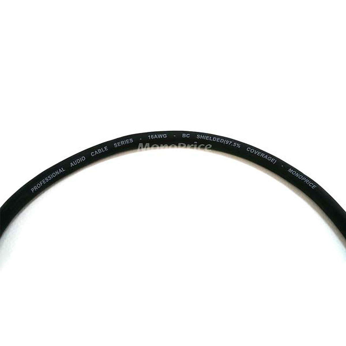 Monoprice XLR Male to XLR Female Cable - 100 Feet - Black, 16AWG, Gold Plated, Microphone & Interconnect - Stage Right Series