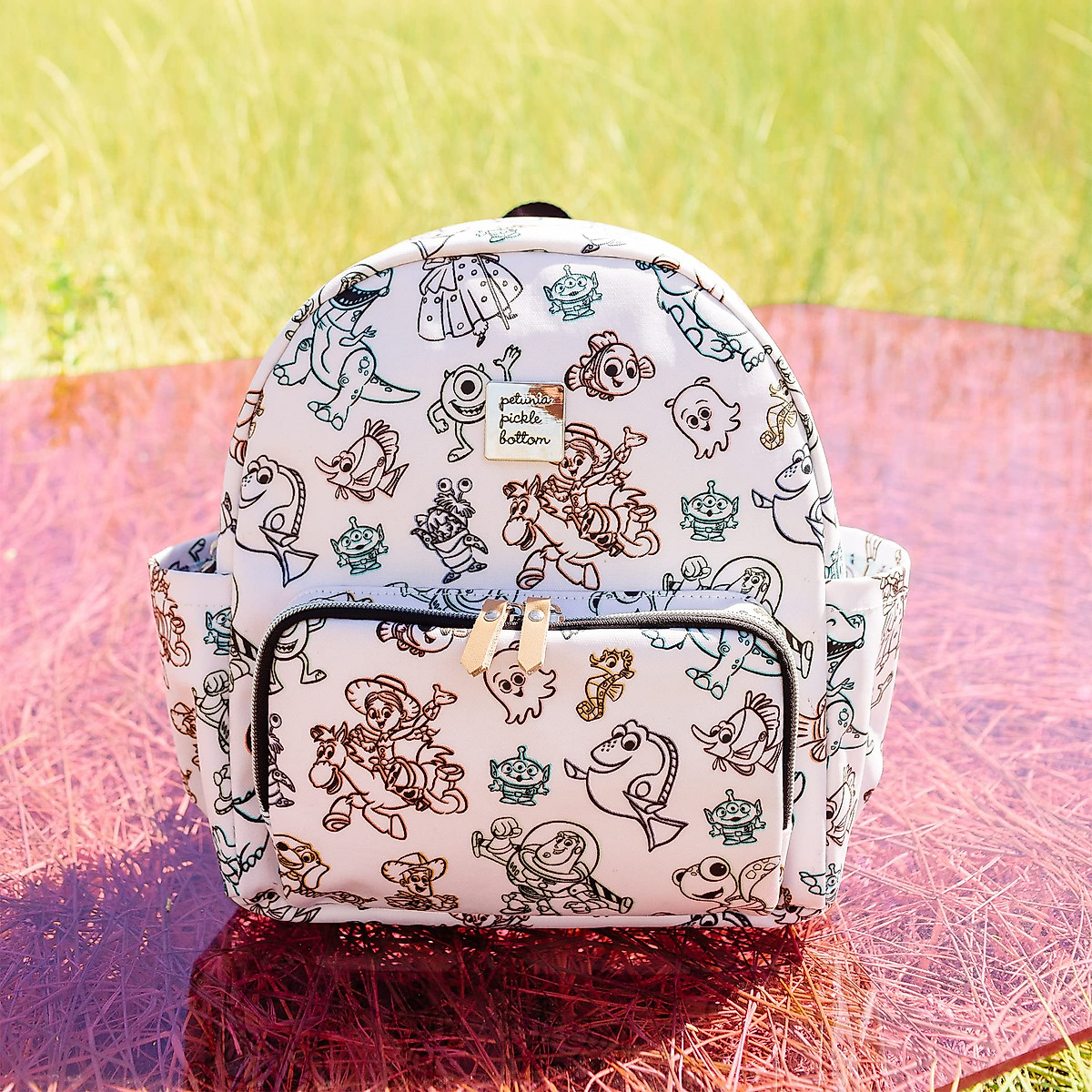 Petunia Pickle Bottom Mini Backpack | Diaper Bag Backpack for Parents | Stylish Bag and Organizer | Comfortable, Spacious, and Sleek Backpack for On The Go Moms and Dads| Disney & Pixar Playday