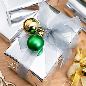 RUSPEPA Silver Metallic Wrapping Paper - 81.5 Sq Ft - Solid Color Paper Perfect for Wedding,Birthday,Christmas,Baby Show - 30 inches x 32.8 feet