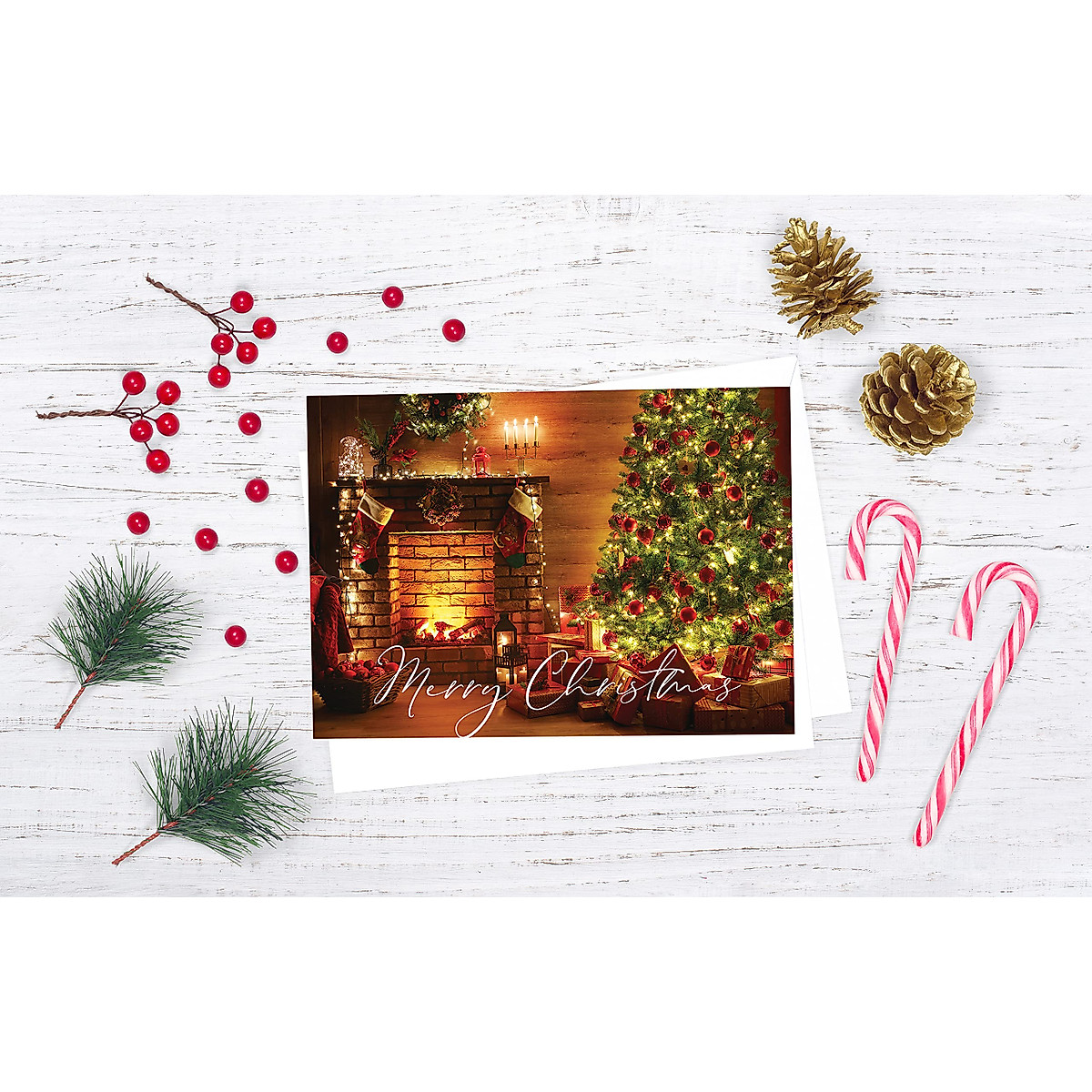 JBH Creations Cozy Cabin Christmas Card - Pack of 24