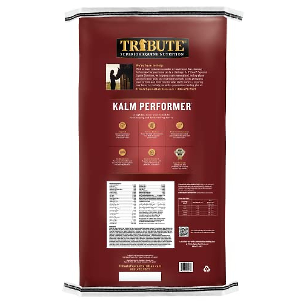 Kalmbach Feeds Tribute Kalm Performer for Horse, 50 lb