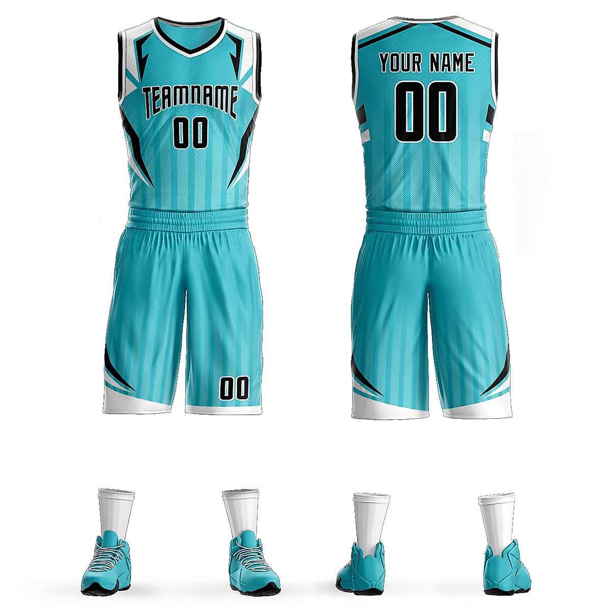 Custom Basketball Jersey Shorts Team Uniform Personalized Name Number Men Youth Sportswear