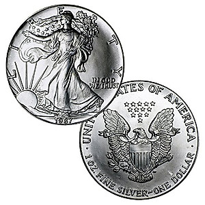 1987 Silver Eagle In US Mint Gift Box $1 Brilliant Uncirculated