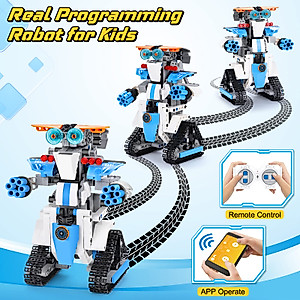 STEM Projects for Kids Ages 8-12, Remote APP Controlled Robot Building Kit Educational Birthday Gifts for Boys Girls-358 Pieces