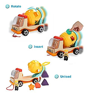 TOP BRIGHT Wooden Shape Sorter Toys for Toddlers Learning Sort and Match for 2 Year Old