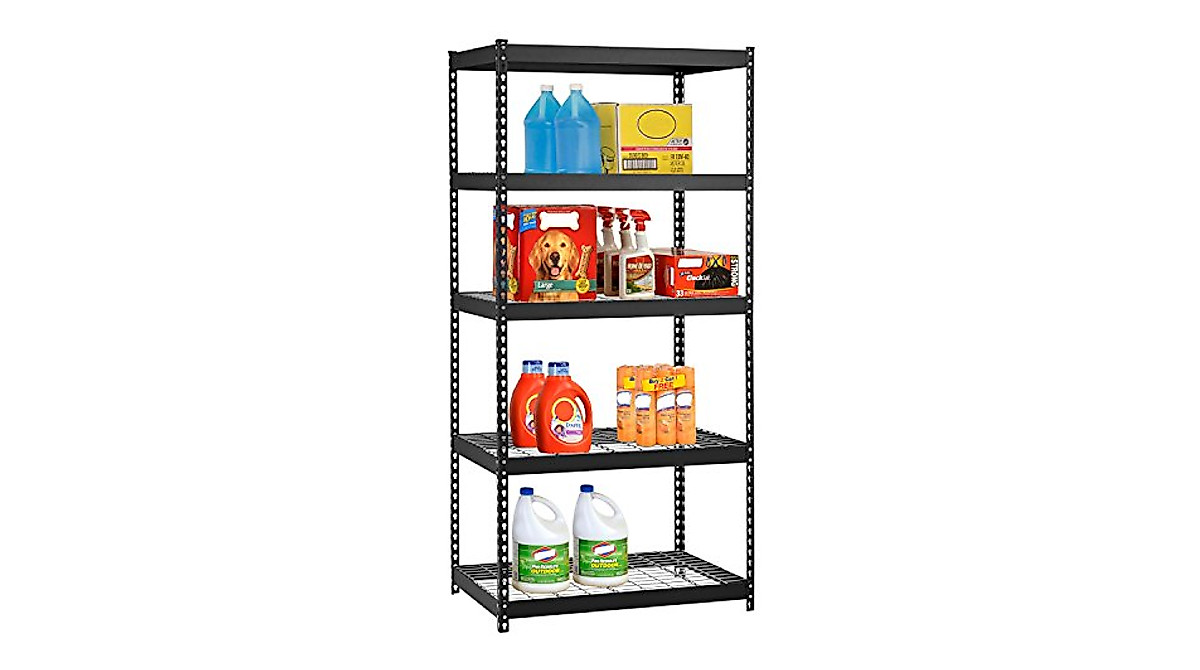 Edsal Steel Storage Rack - 5 Adjustable Shelves, 5000 lb Capacity