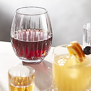 Reed And Barton Soho 2Pc Stemless Wine Glass Set, 1.90 LB, Clear