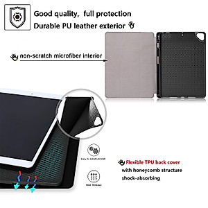 UUcovers for Apple iPad 10.2" (9th/8th/7th Generation) Case 2021/2020/2019, Smart Cover with Pencil Holder [Auto Wake/Sleep] PU Leather Stand Folio Tri-fold Shockproof Shell, Van Gogh Starry Night