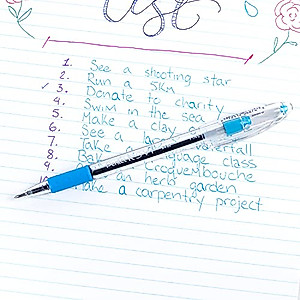 Pentel R.S.V.P. Ballpoint Pen, 0.7mm Fine Tip, Sky Blue Ink, Box of 12 (BK90-S)